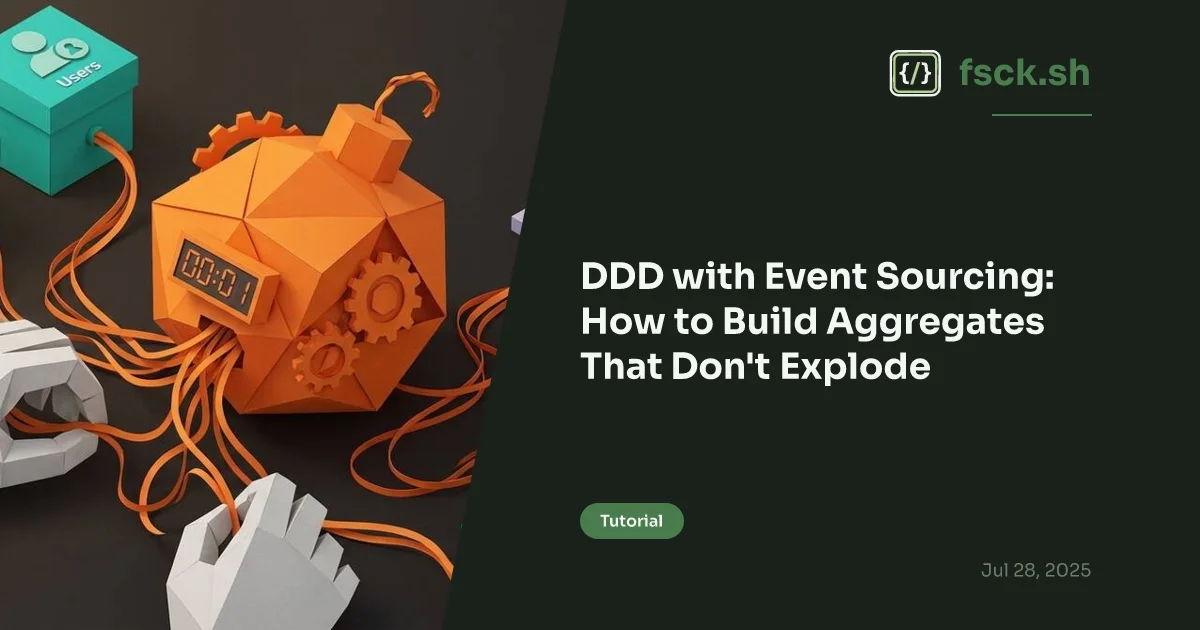 DDD with Event Sourcing: How to Build Aggregates That Don't Explode ...